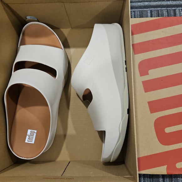 Fitflop | Shoes | Fitflop Shuv Twobar Leather Slide Platform Sandals ...